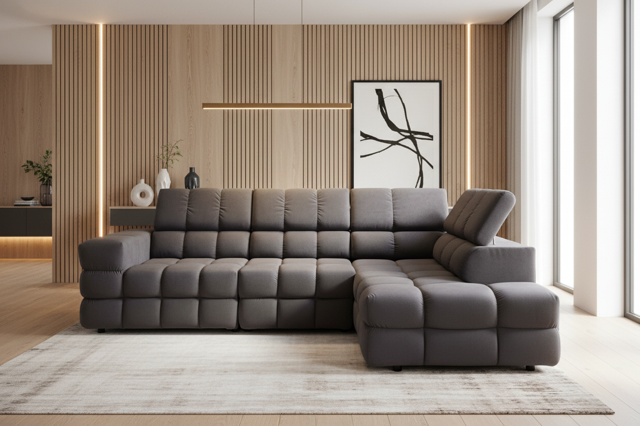 Ecksofa Buffalo mit Schlaffunktion Velours | SOFABERLIN